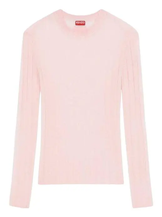 Kenzo Semi-sheer Ribbed Jumper - Pink