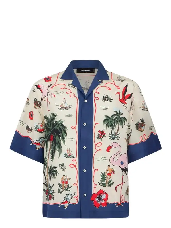 Dsquared2 Aloha Souvenir Bowling Shirt - Multicolor