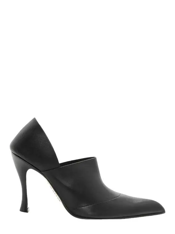 Loewe Leather Pointed Toe High Heel Pumps - Black