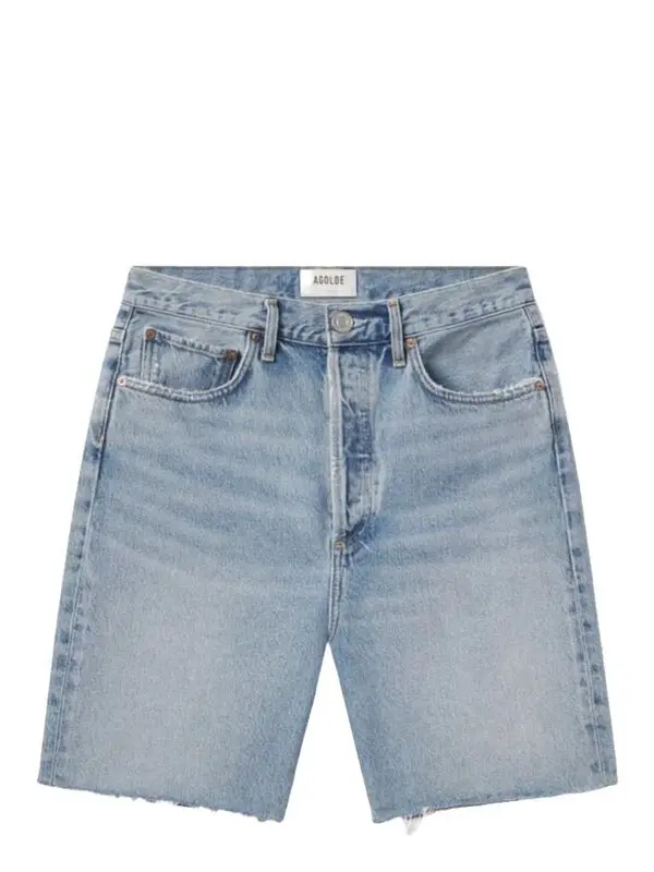 AGOLDE 90's Frayed Edge Denim Shorts - Force