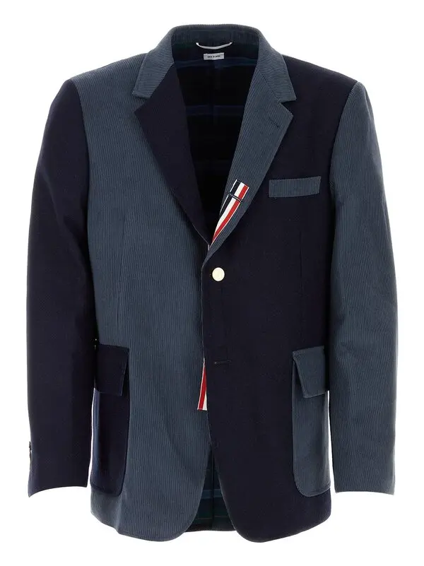 Thom Browne Single-breasted Corduroy Blazer - Blue