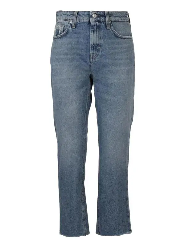 DEPARTMENT 5 High-waisted Cropped Jeans - Blue