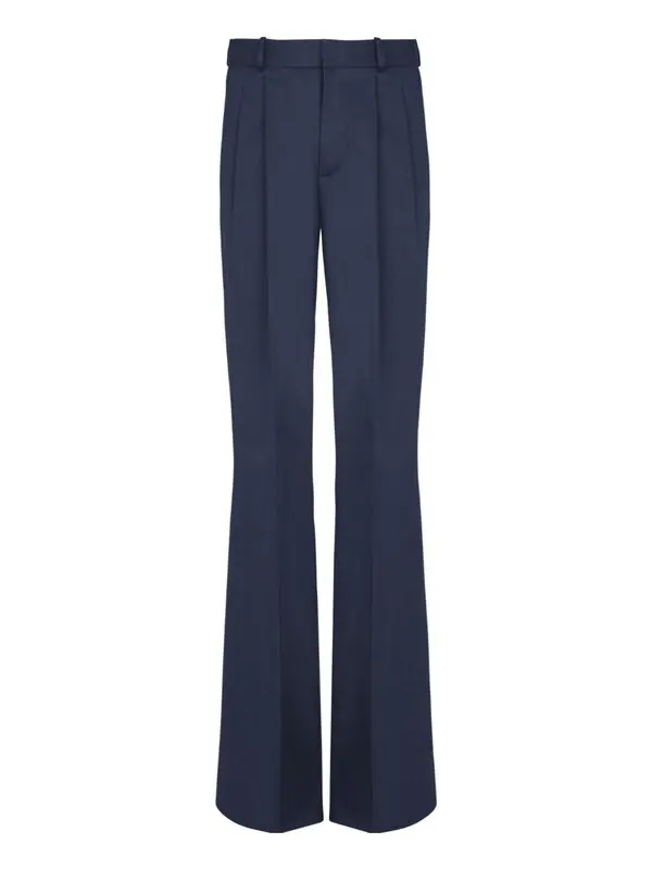 Balmain Twill Darted Trousers - Navy Blue