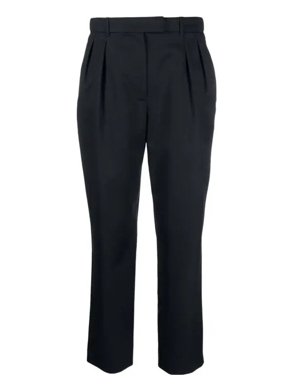 A.p.c. High-waisted Cropped Trousers - Navy Blue
