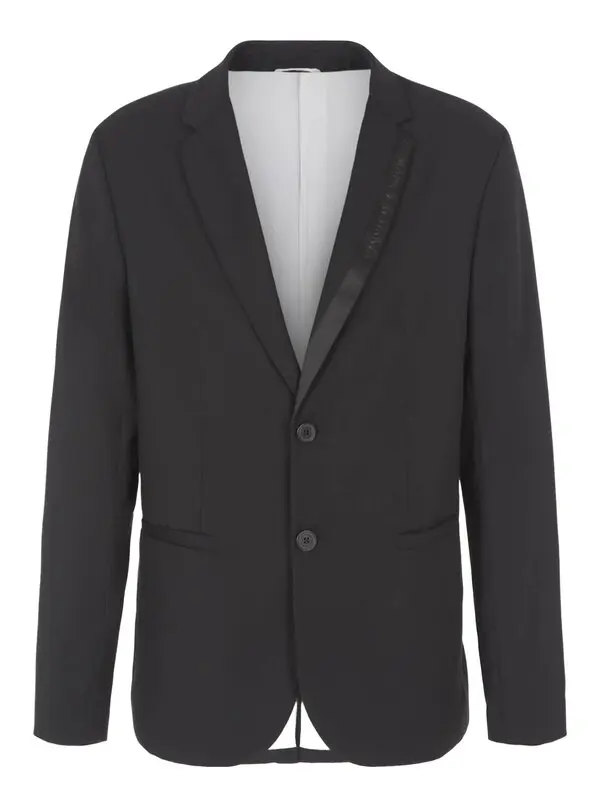 Armani Exchange Logo-tape Blazer - Black