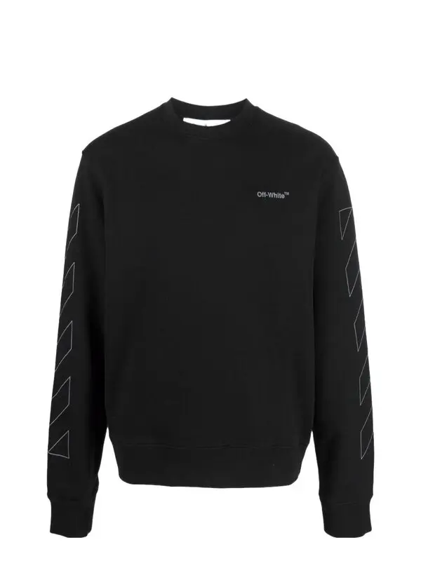 Off-White Diag Outline Crewneck Sweatshirt - Black