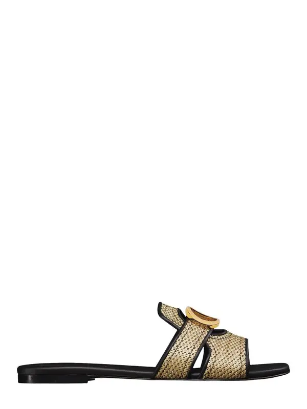 Dior 30 Montaigne Slide - Natural And Black