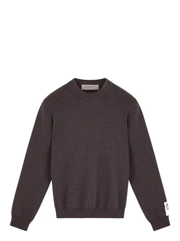 GOLDEN GOOSE Logo Patch Knitted Jumper - Black