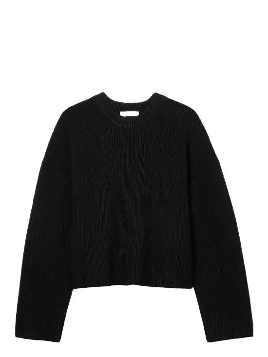 Co Name Crew Neck Sweater - Black
