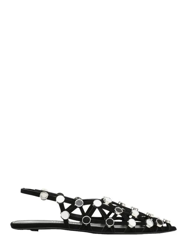 Attico Pointed Ballet Flats - Black