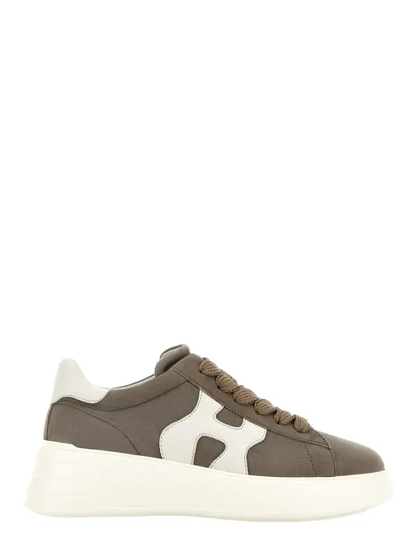 Hogan Rebel Low-top Sneakers With Leather Details - White
