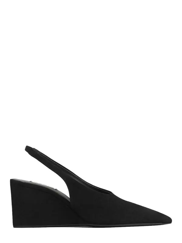 Alaïa Slingback Wedge With Elastic Heel Strap - Black