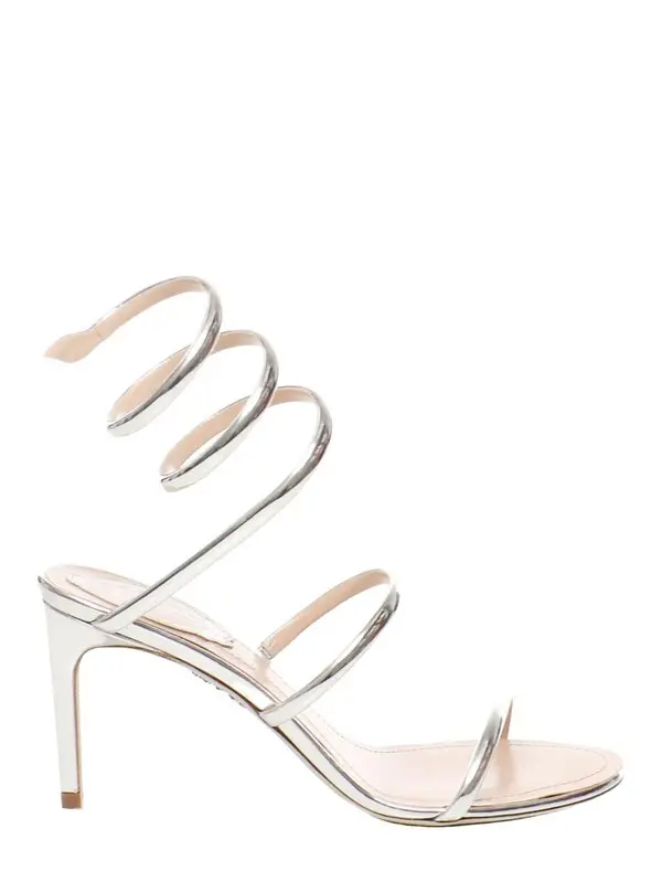Rene Caovilla Cleo Spiral Strappy Sandals - Silver