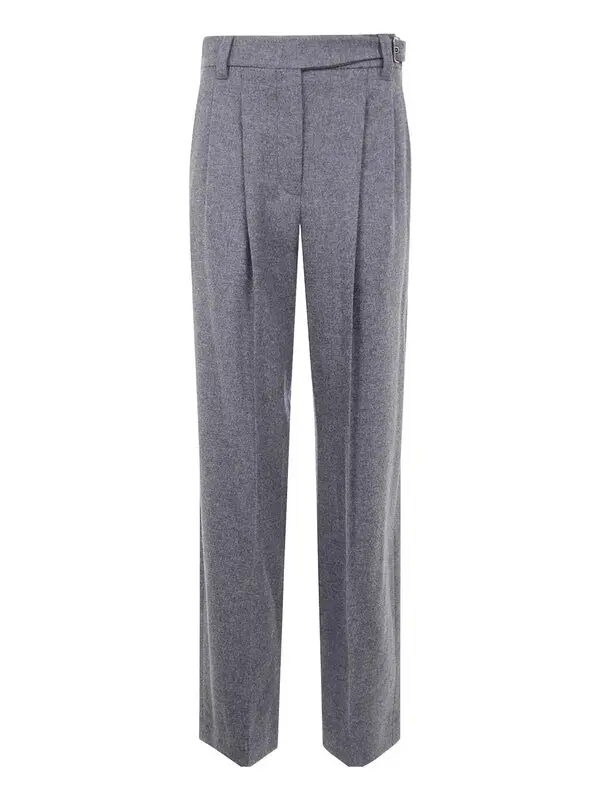 Brunello Cucinelli Tailored Wide Leg Pants - Gray