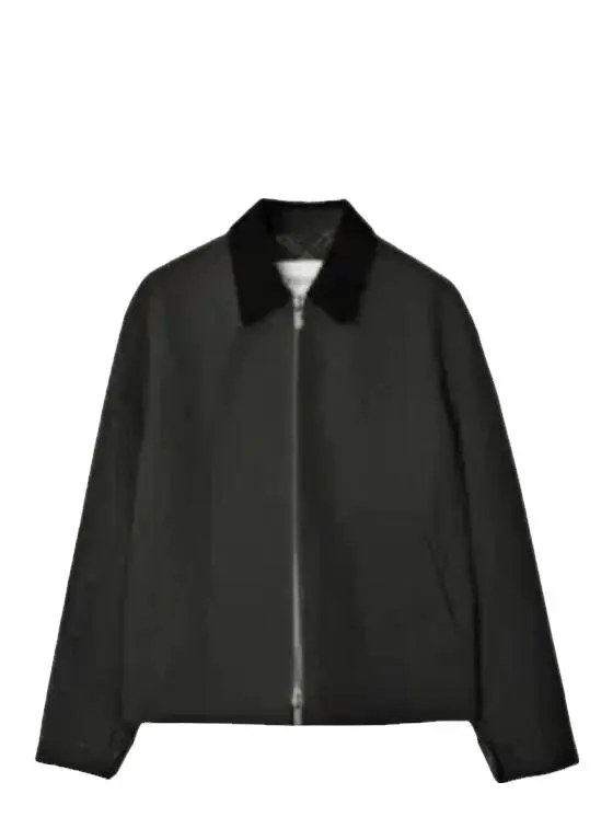 Burberry Zip-up Jacket With B-shaped Decal - Black