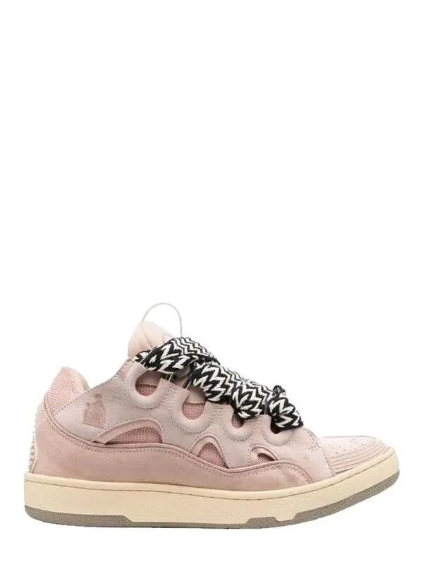LANVIN Curb Lace-up Sneakers - Pink