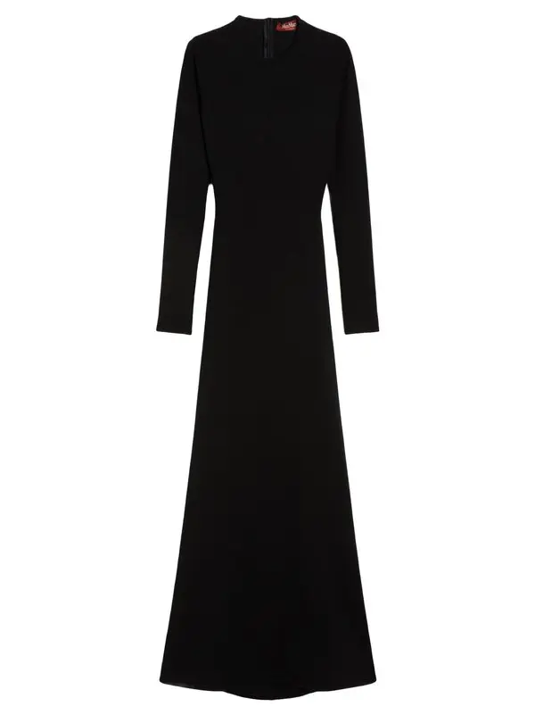 Max Mara Slim-fit Stretch Viscose Long Dress - Black