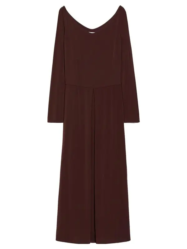 Max Mara Flared Jersey Maxi Dress - Brown