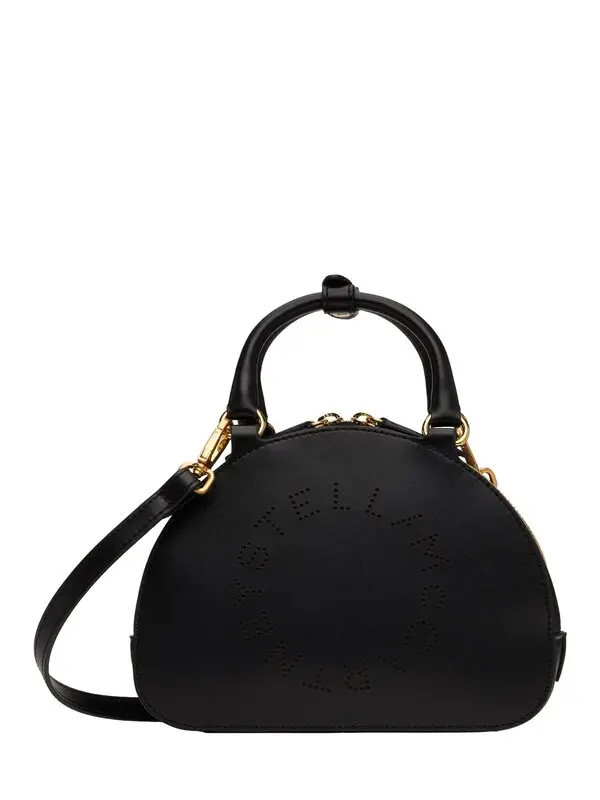 Stella McCartney Perforated Logo Mini Handbag - Black
