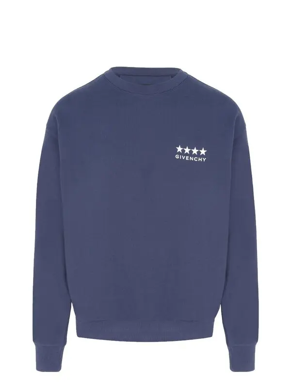 Givenchy Logo Printed Crewneck Sweatshirt - Blue