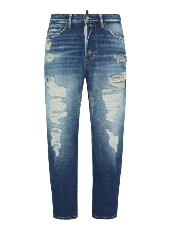 Dsquared2 Distressed Tapered Jeans - Blue
