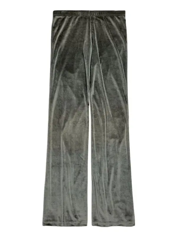 Balenciaga Khaki Velvet Wide Leg Sweatpants - Black