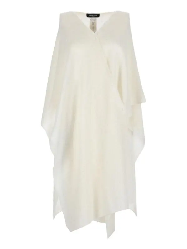 Fabiana Filippi Sequined V-neck Cape - White