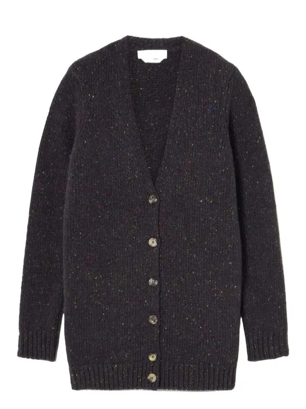 Gabriela Hearst Long Sleeve Buttoned Sweater - Dark Gray