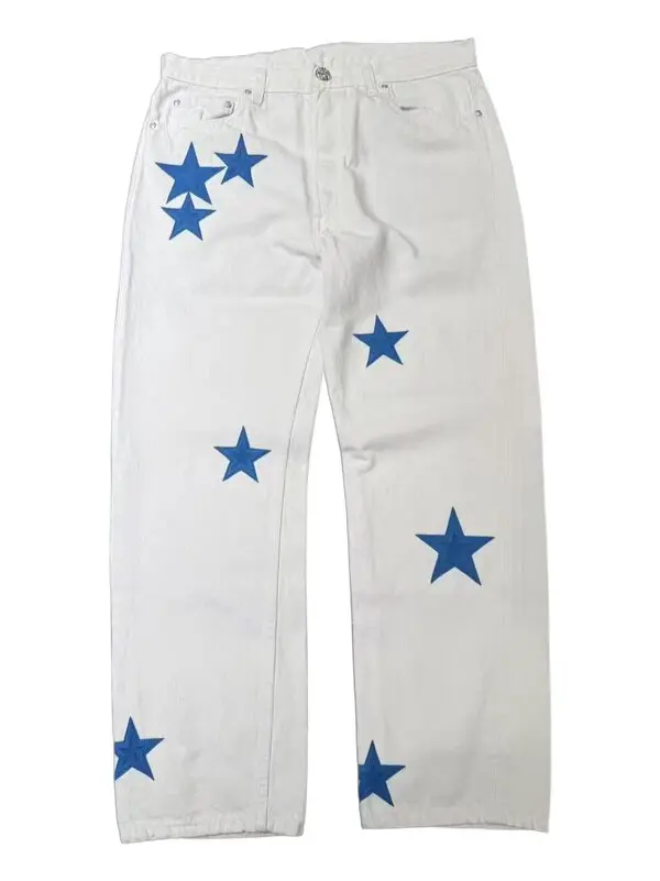 Chrome Hearts Star Pattern Jeans - White