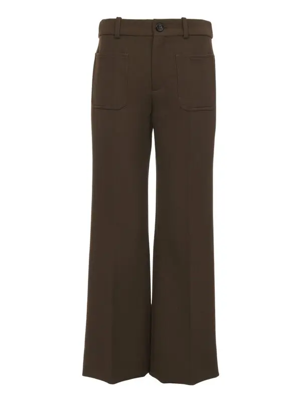 Chloé Wool Bell-bottom Pants - Tan