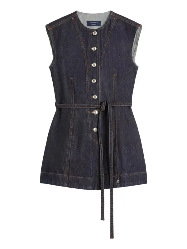 Sportmax Dominio Denim Waistcoat - Midnight Blue