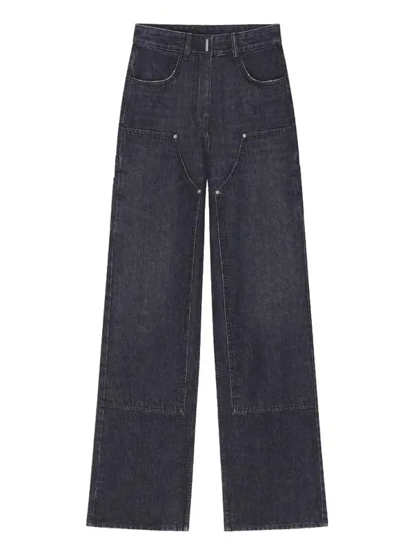 Givenchy Oversized Patchwork Denim Jeans - Faded Black