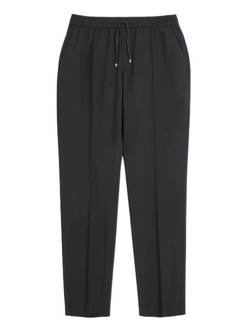Valentino Garavani Drawstring Straight Fit Trousers - Black
