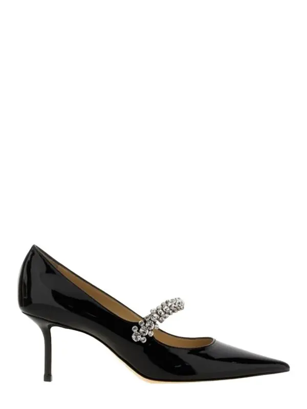 JIMMY CHOO Jewel Strap Pointed Toe Pumps - Black