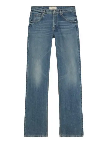 Blumarine Logo Printed Straight-leg Jeans - Blue