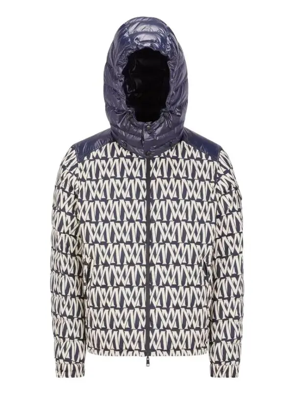 Moncler All-over Logo Reversible Puffer Jacket - Black