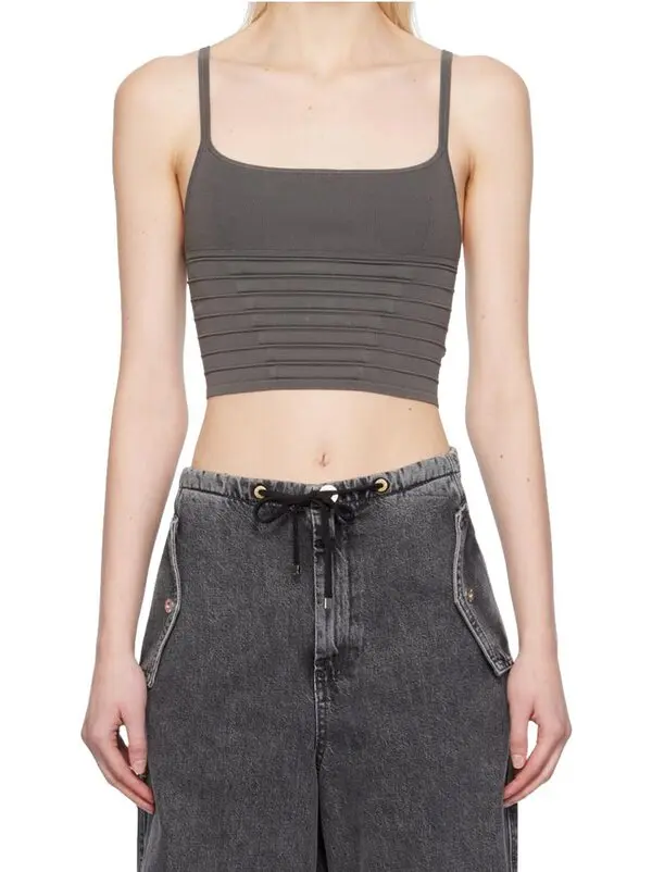 DION LEE Ventral Compact Cropped Top - Mercury