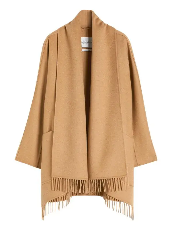 Max Mara Abilita Fringed Belted Coat - Camel