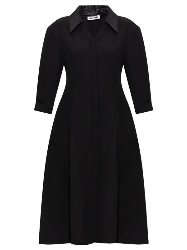 JIL SANDER Fitted Waist Dress - Black
