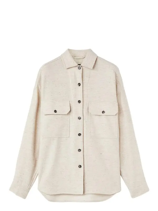 Loro Piana Jenna Collared Button-up Shirt - Cream Shell