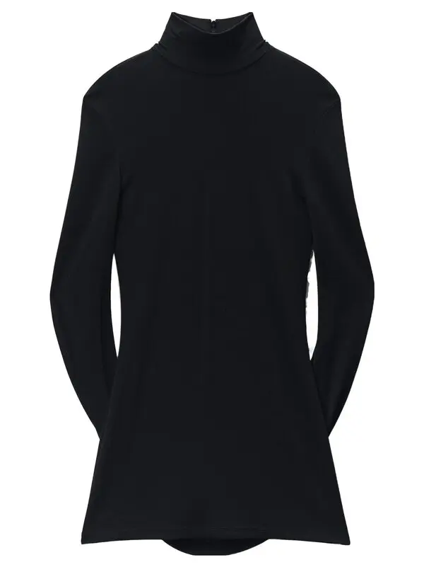 Alexander Wang Draped Asymmetrical Mini Dress - Black