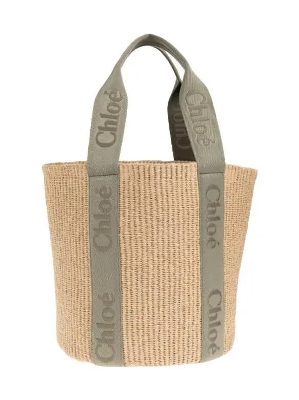 Chloé Woody Large Basket Bag - Beige