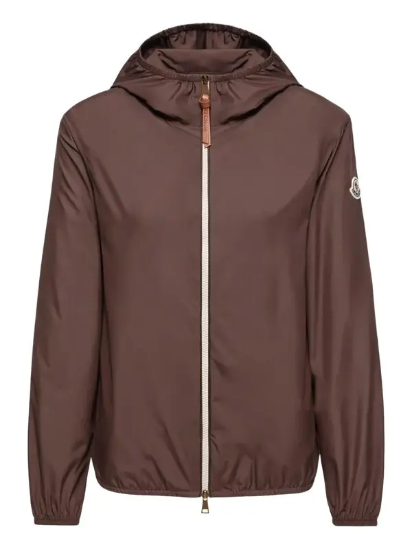 Moncler Zip-up Hooded Jacket - Brown