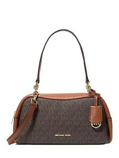 Michael Kors Cecily Small Signature Logo Shoulder Bag - Brown