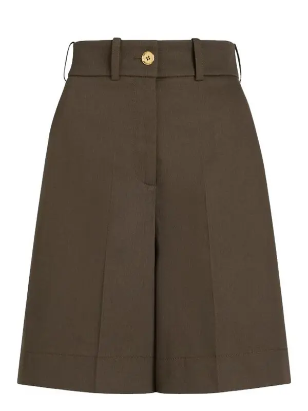 PATOU Gabardine Bermuda Shorts - Java Brown