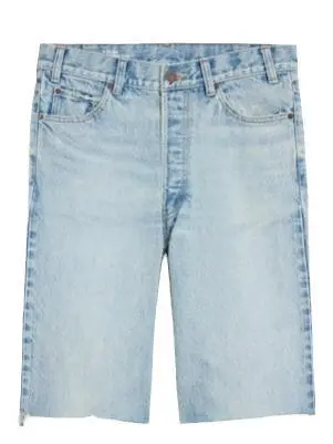 Celine Bermuda Denim Shorts - Blue
