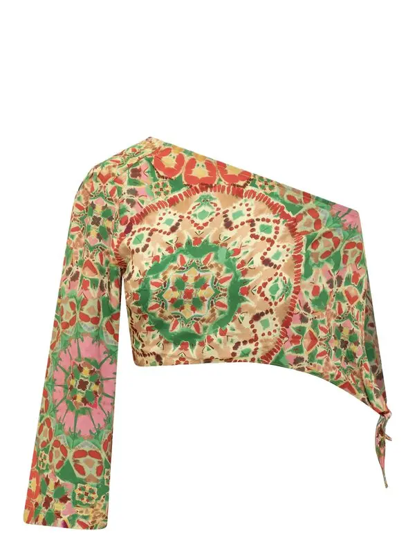 Ba&sh Lucia Asymmetrical Printed Top - No