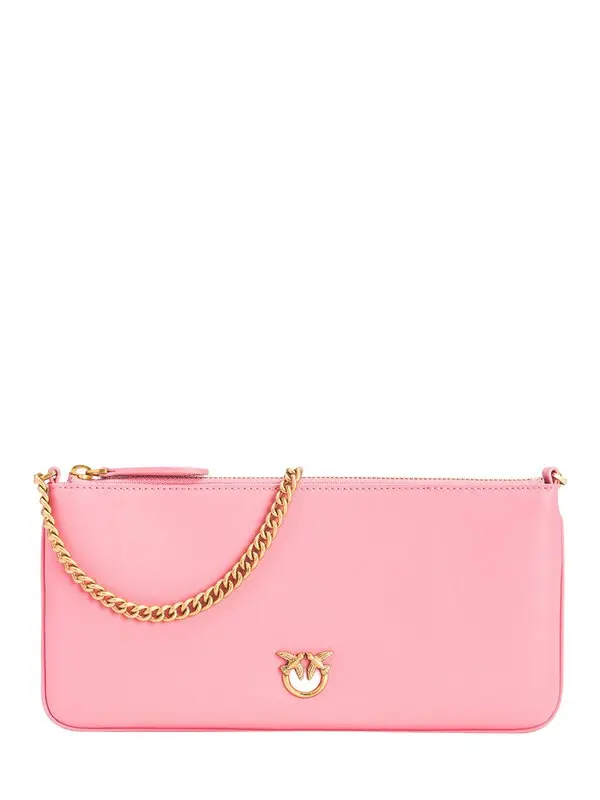 Pinko Chain Zipper Shoulder Bag - Pink