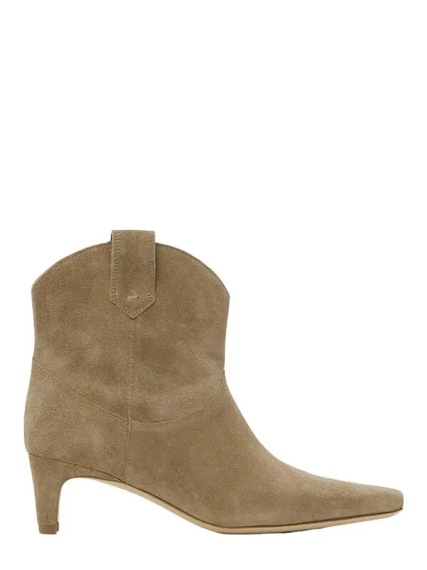 Staud Western Wally Ankle Boots - Brown