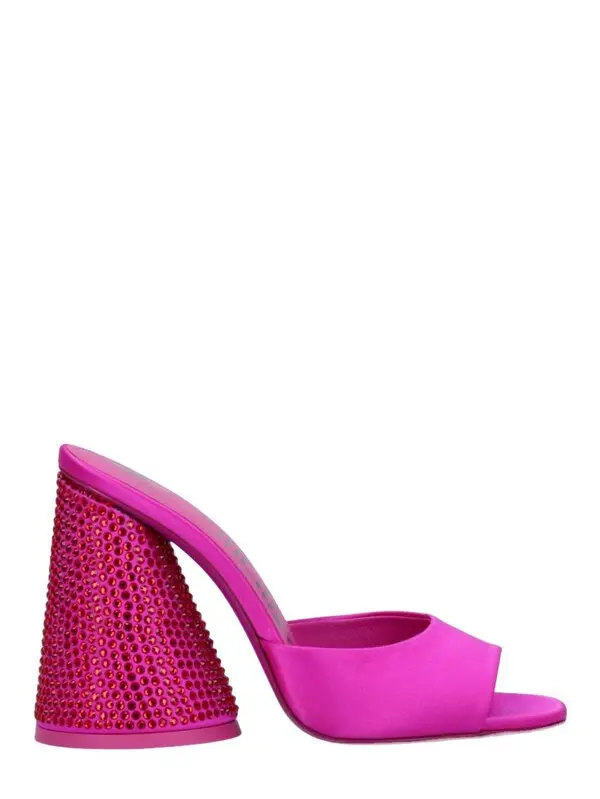 Attico The Luz Chunky Heel Mule - Pink